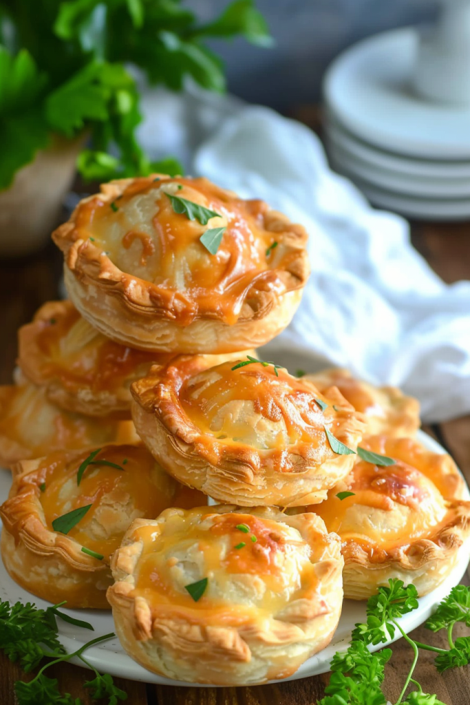 Creamy and Cheesy Mini Chicken Pies
