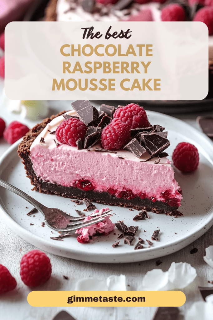 Chocolate Raspberry Mousse Cake - Gimme Taste
